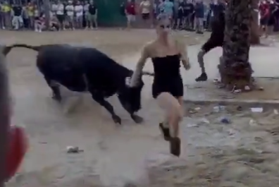 VIDEO: Woman Gets Brutally Gored While Trying to Escape Bull During a ...