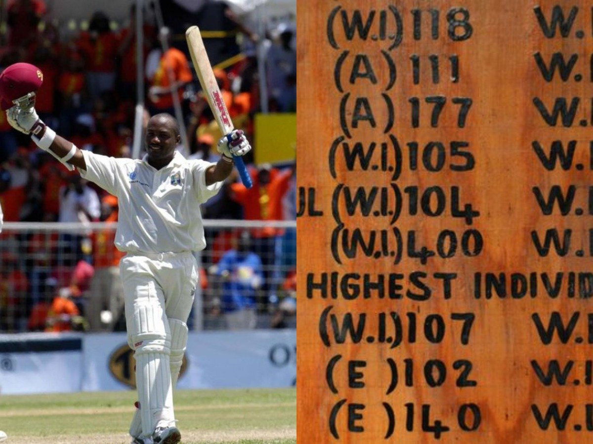 On This Day 16 Years Ago Brian Lara Made History by Scoring 400 Runs ...