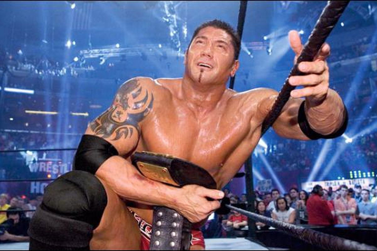 WATCH: Batista Leaves Goldberg Screaming in Agony With a Career Ending ...