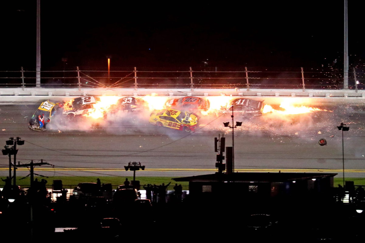 Nascar Crash at the end of the Race : r/pics