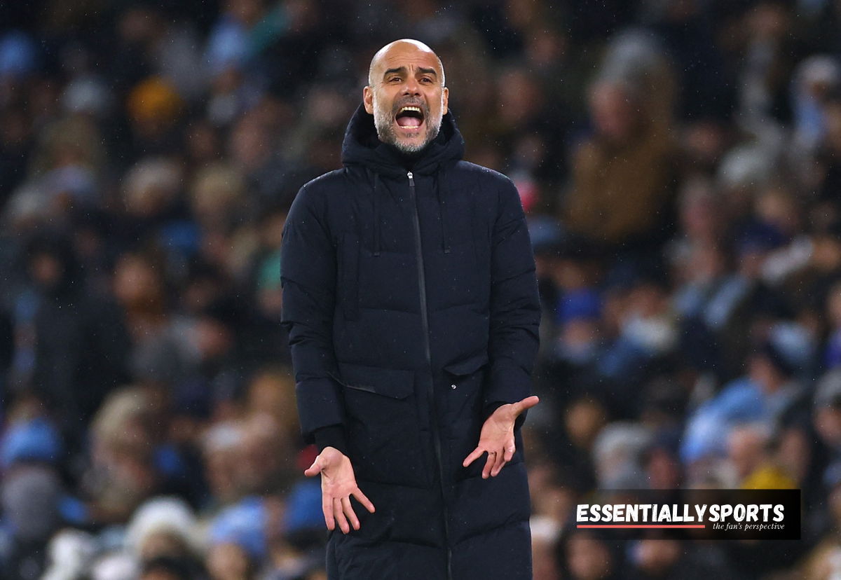 Angry Pep Guardiola Jumps on 4th Official After Luton Town Scored ...