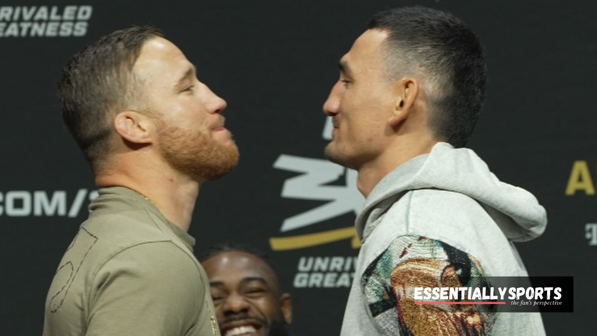 UFC 300: Justin Gaethje vs. Max Holloway Faceoff Results in Fan Turning ...