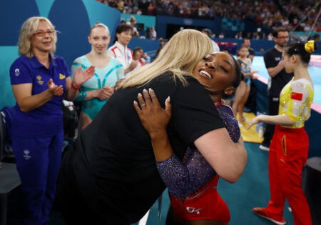 After Ending Simone Biles' Coaching on Emotional Note, Cecile Landi ...