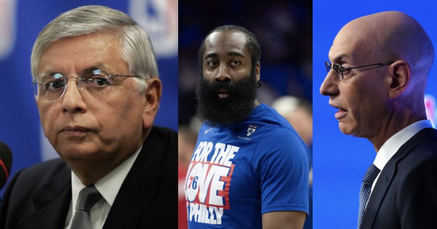 James Harden Carefully Dodges a Bullet on Uncomfortable Adam Silver vs ...
