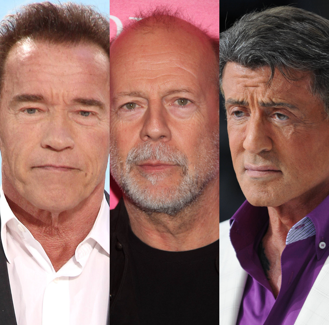 Sylvester Stallone Og Arnold Schwarzenegger Og Bruce Willis Sylvester