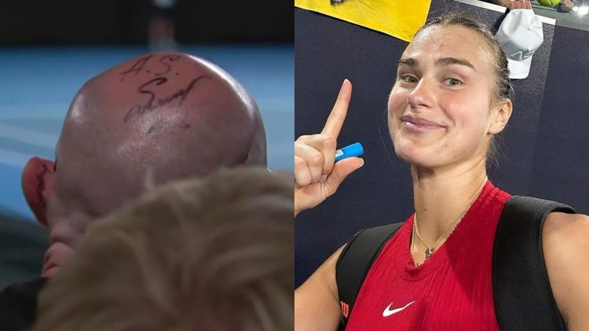 Aryna Sabalenka Performs Naughty Gesture on Coach’s Bald Head After ...