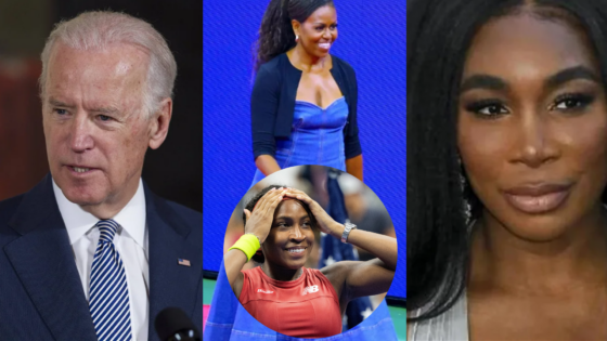 Venus Williams Stands Atop Michelle Obama and Joe Biden for Coco Gauff ...