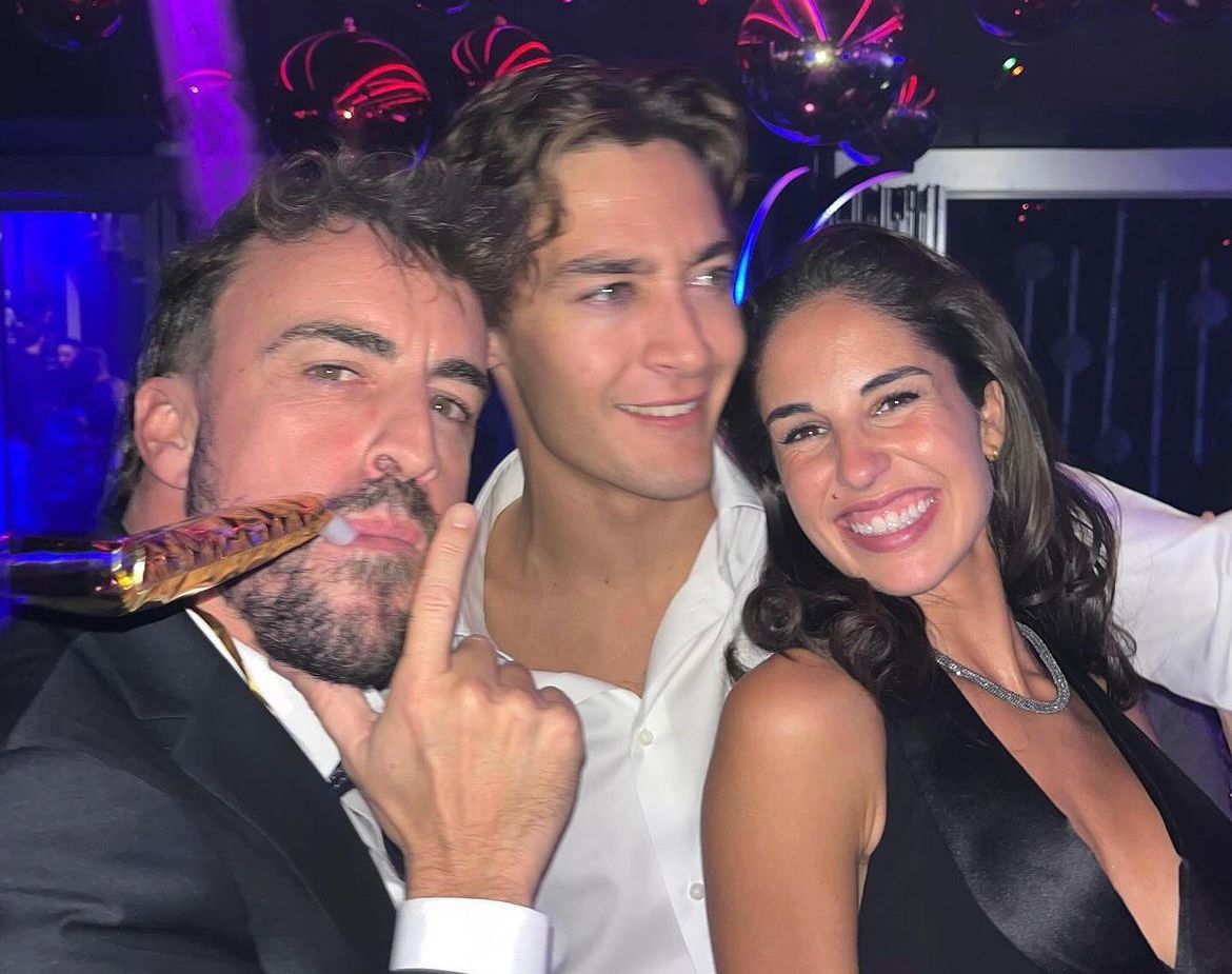 Fernando Alonso Joins George Russell Special ‘Ferrari’ Celebrations in ...