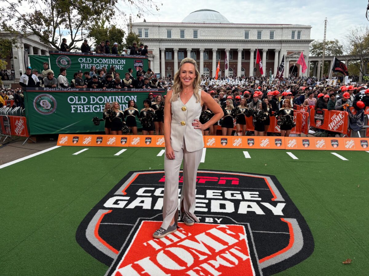 ESPN's Kris Budden Rocks Cowboy-Inspired Outfit for Big 12 Championship ...