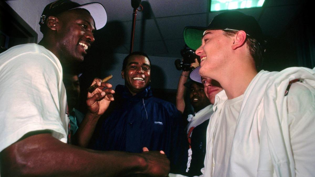 Michael Jordan, Who Met Leonardo DiCaprio After Winning 6th NBA Title ...