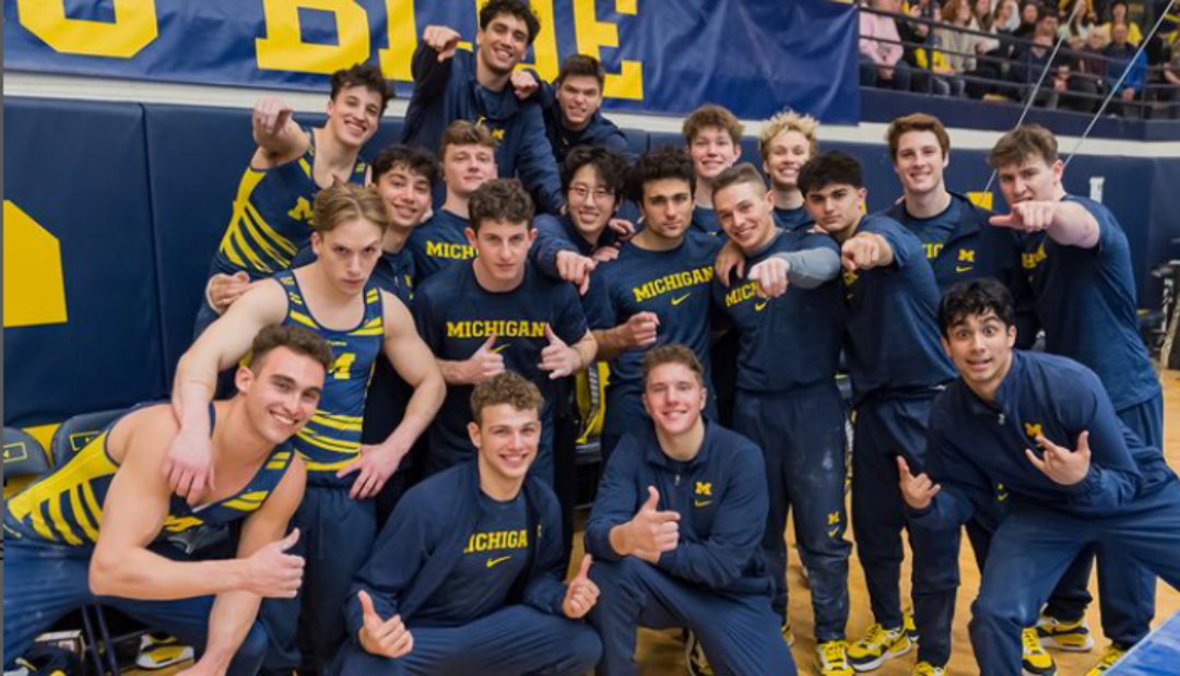 NCAA Gymnastics: Michigan Celebrates Landmark Victory Over No.1 Ranked ...