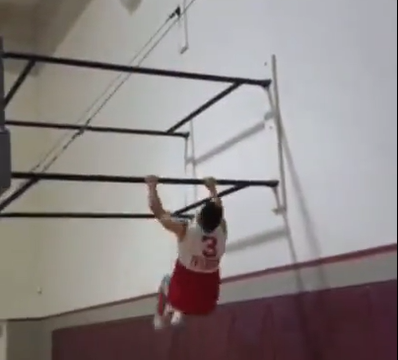 Video: Hilarious Chaos Ensues as Man’s Attempt at a Court-Side Pull-Up ...