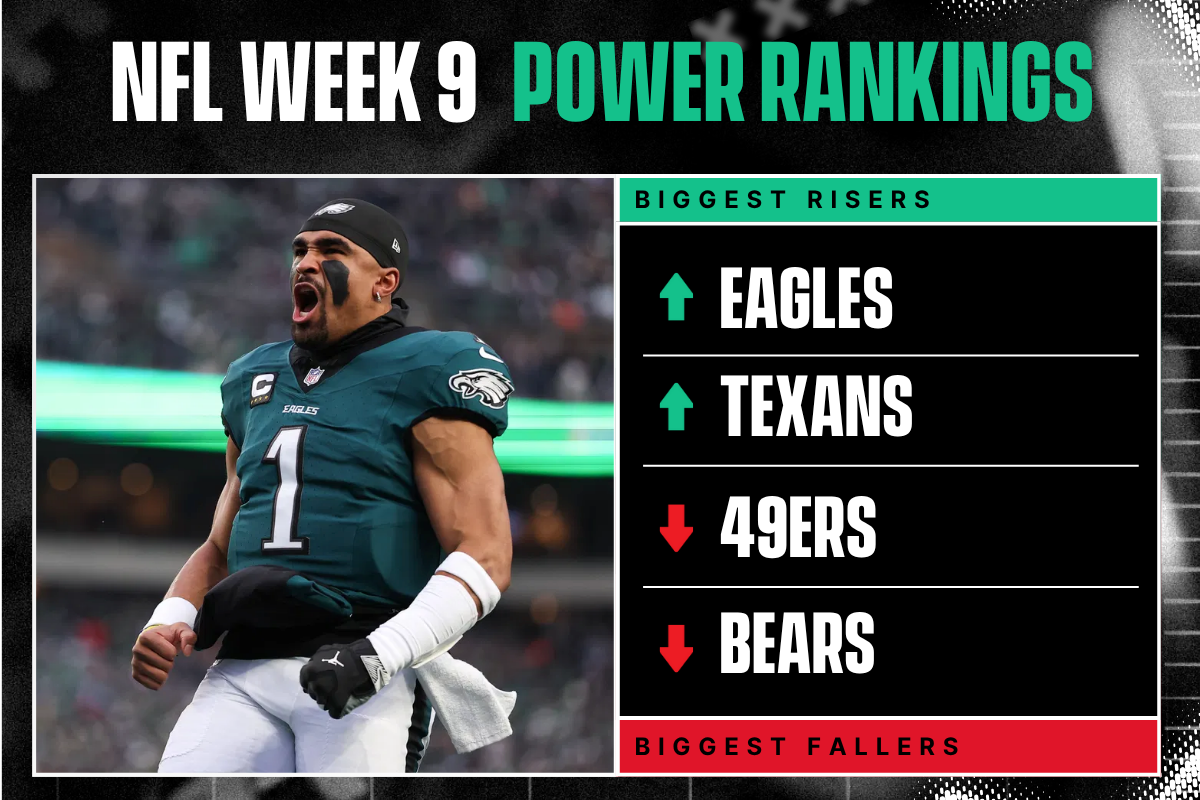 NFL Week 9 Power Rankings: Eagles & Texans Rise, 49ers & Bears Fall ...