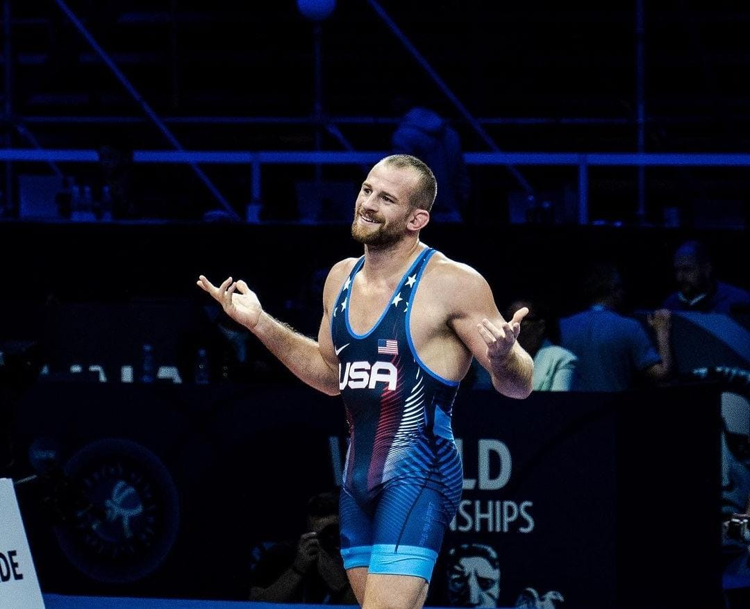 USA’s Olympic Wrestling Champion David Taylor Hilariously Bestows ‘Goat ...