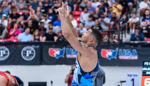 Aaron Brooks Crushes Defending Champion David Taylor's Paris Olympics ...