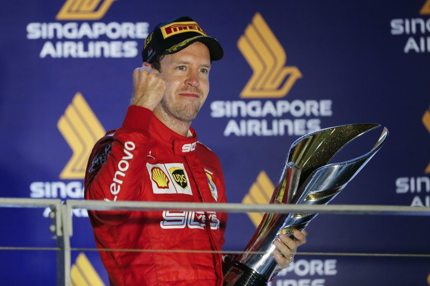Sebastian Vettel Celebrates on the Radio with his Classic 'Grazie ...