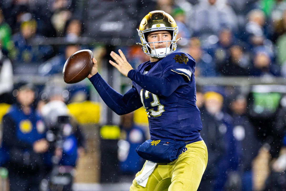 CJ Carr Faces Grueling Notre Dame Task as Huge Threat to Marcus Freeman ...