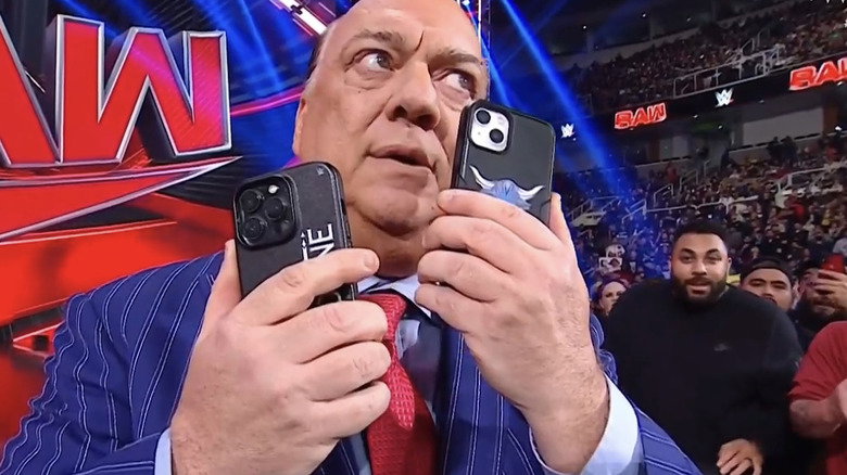 “Call the Rock”: Paul Heyman’s Phone on WWE Raw 2/26 Had a Hidden ...