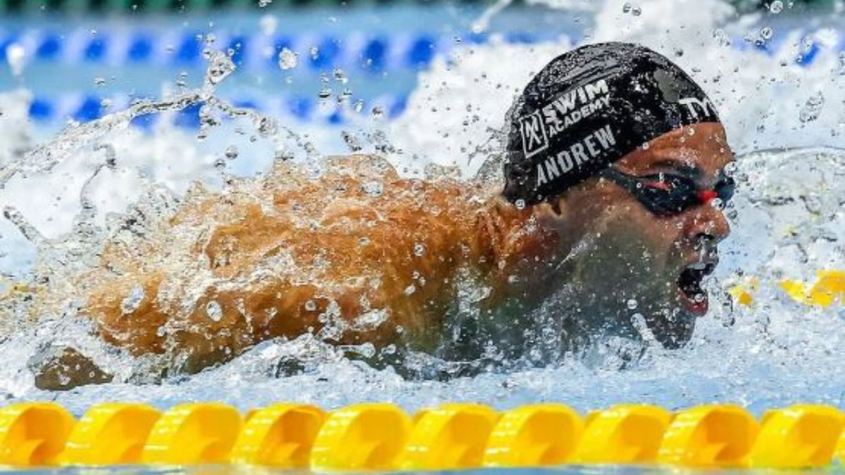 Sprinting Two Events 20 Minutes Apart, Michael Andrew Roars in Athens ...